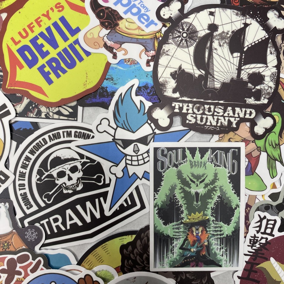 50pc Random Anime Luffy One Piece Skateboard Laptop Decal Random ...