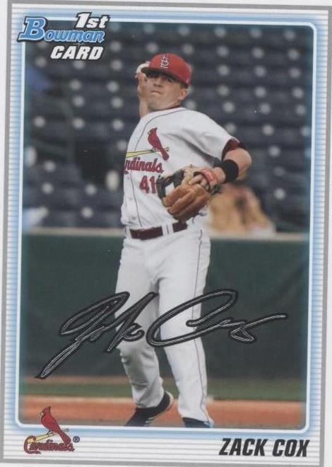 2010 Bowman Draft Picks & Prospects - Draft Picks Zack Cox #BDPP62 (RC ...