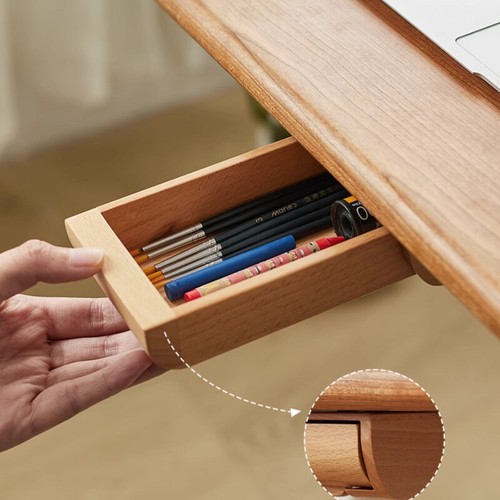 Under Desk Wooden Drawer Invisible Small Drawer Organizer Box Hidden ...