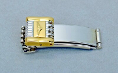 Longines Gold Plated & Steel Watch Bracelet Folding Clasp 150-37626 ...