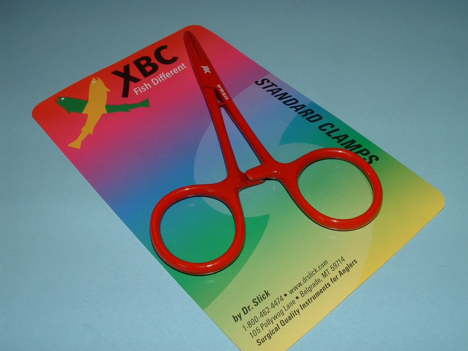 Dr Slick XBC 5 inch Red Clamp Standard Straight Fly Fishing Clamps ...