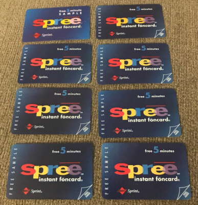 Spree Instant Foncard Sample 5 Minute Sprint Calling Cards 1996 1997 | eBay