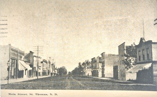 c1910 Picture Postcard - Main Street In St. Thomas, North Dakota ...