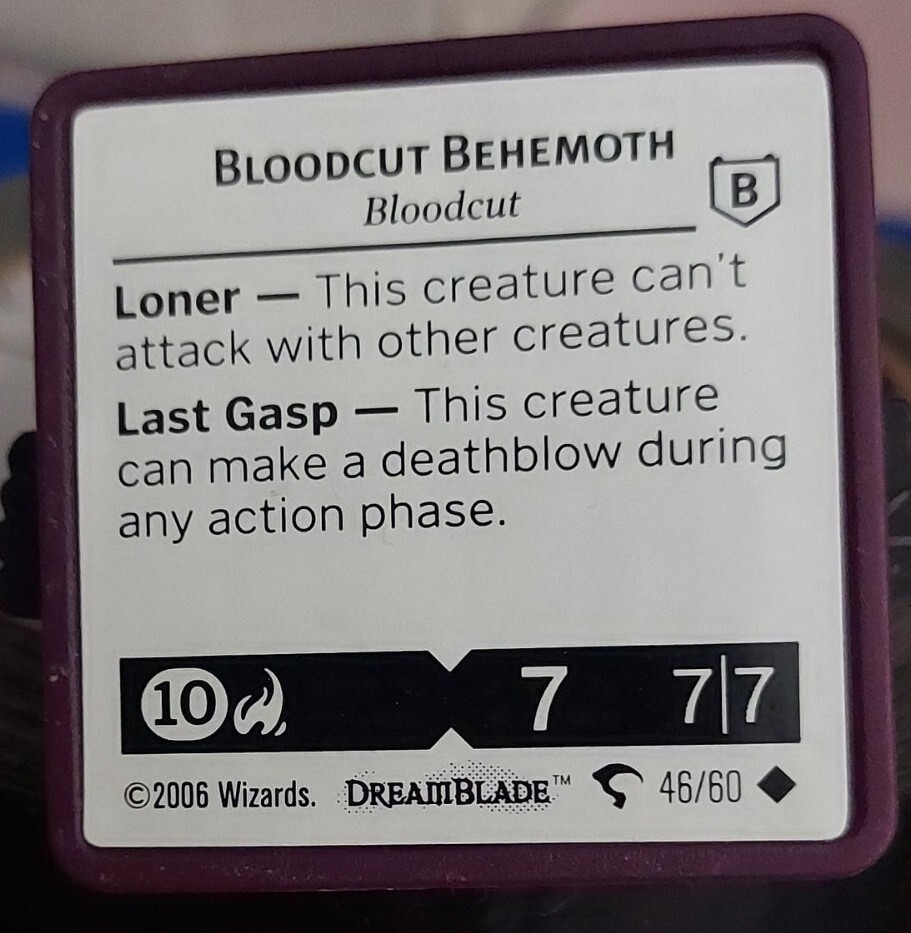 Dreamblade Bloodcut Behemoth - D&D Miniature DND Mini Rhino Baxar's War ...