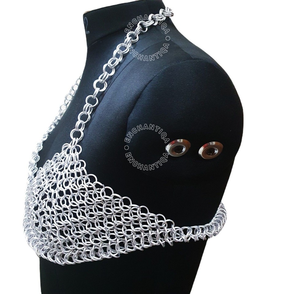 Handmade Elegant Chainmail Bra, Aluminium Bikini Lingerie Bra, Sexy ...