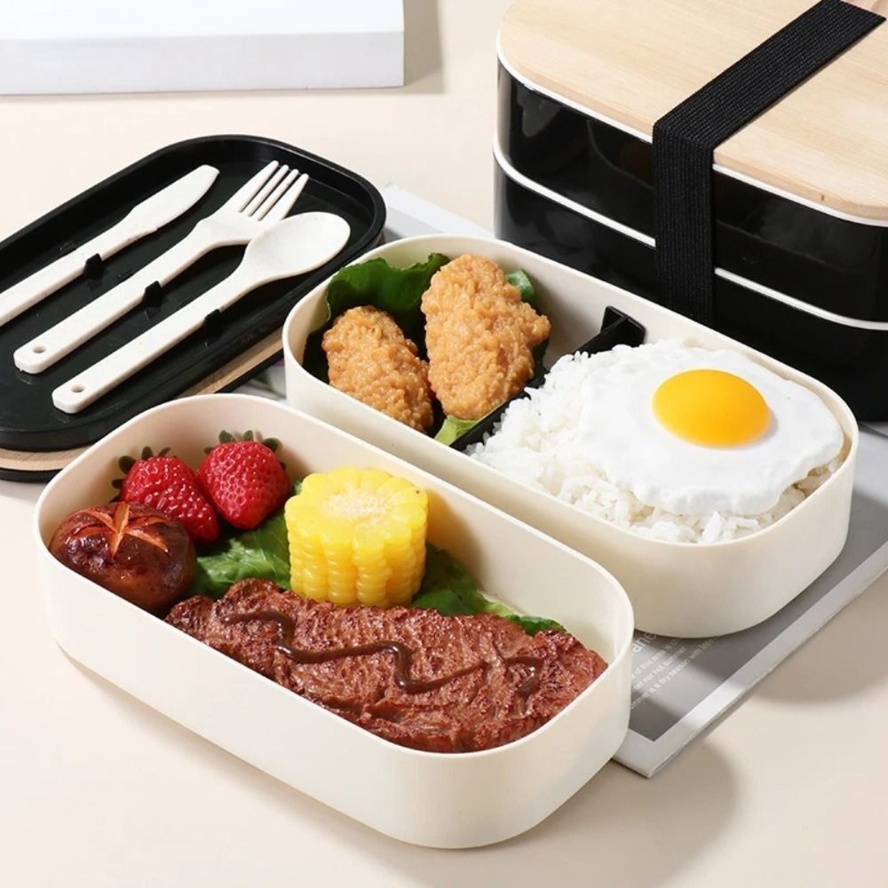 1200ML Japanese Bento Box Double Layer Food Container For Kids | eBay