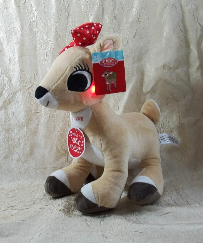 Rudolph The Red Nosed Reindeer & Clarice 10" Christmas Plush Toys Music ...