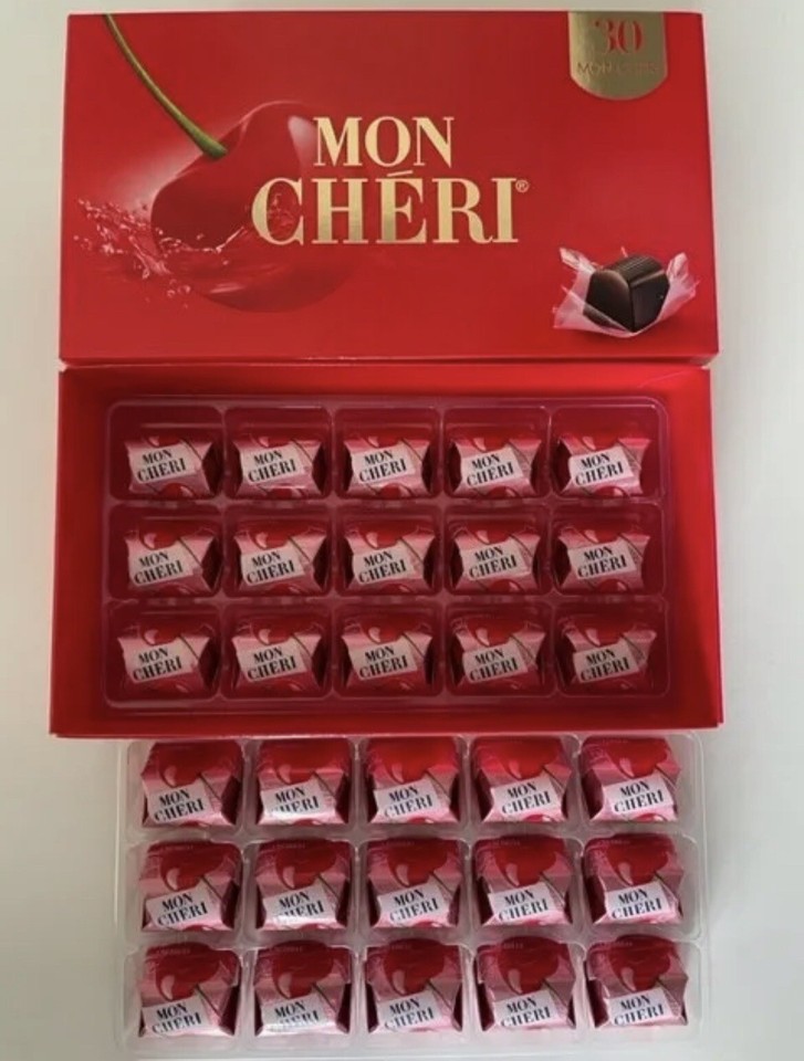1X Mon Cheri Cherry Liquor Chocolates Ferrero 30 Pieces 315G - BBE 30 ...