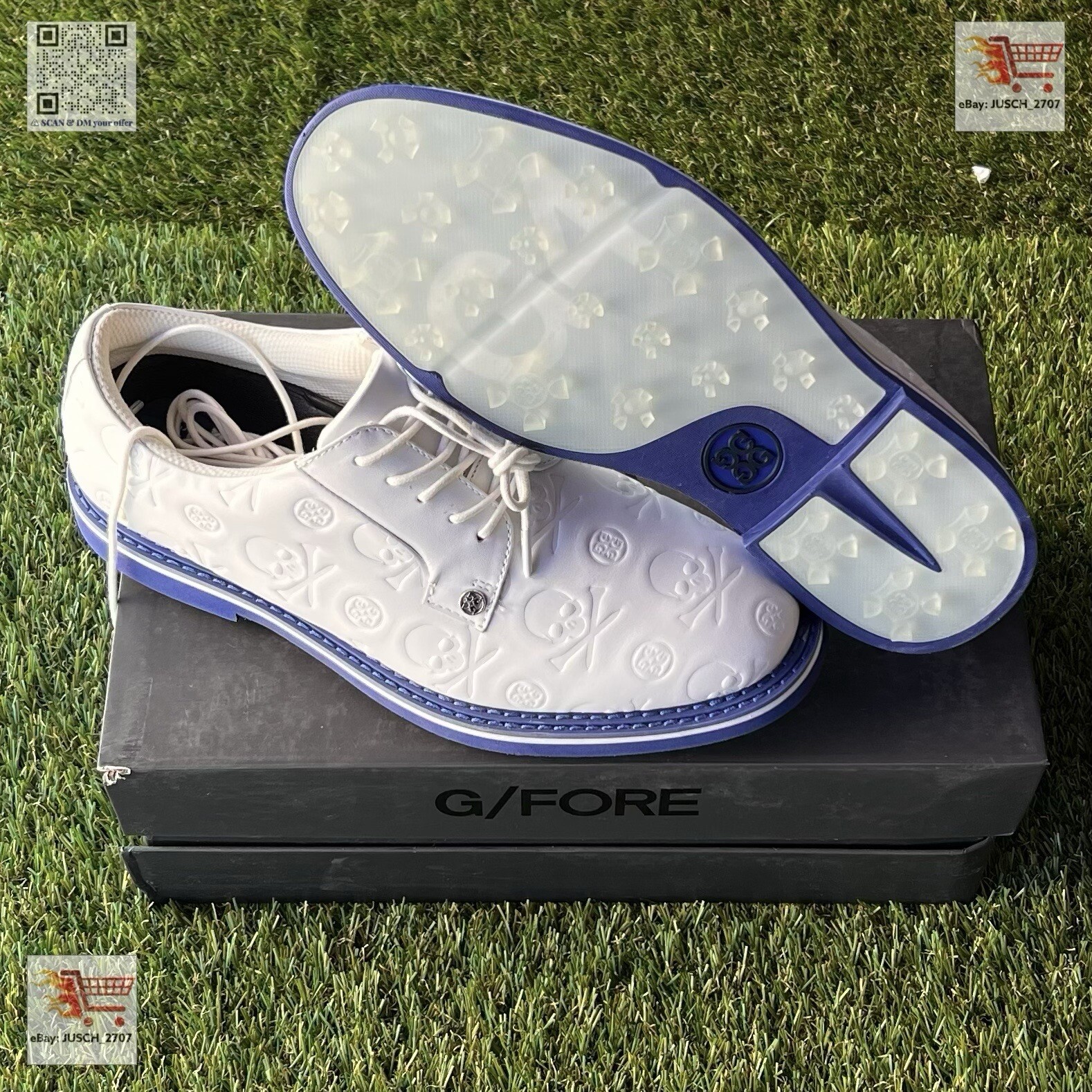 G/Fore G4 GFORE Skull Gallivanter Golf Shoes Sneaker ⛳️ US 12 ⛳️ White ...