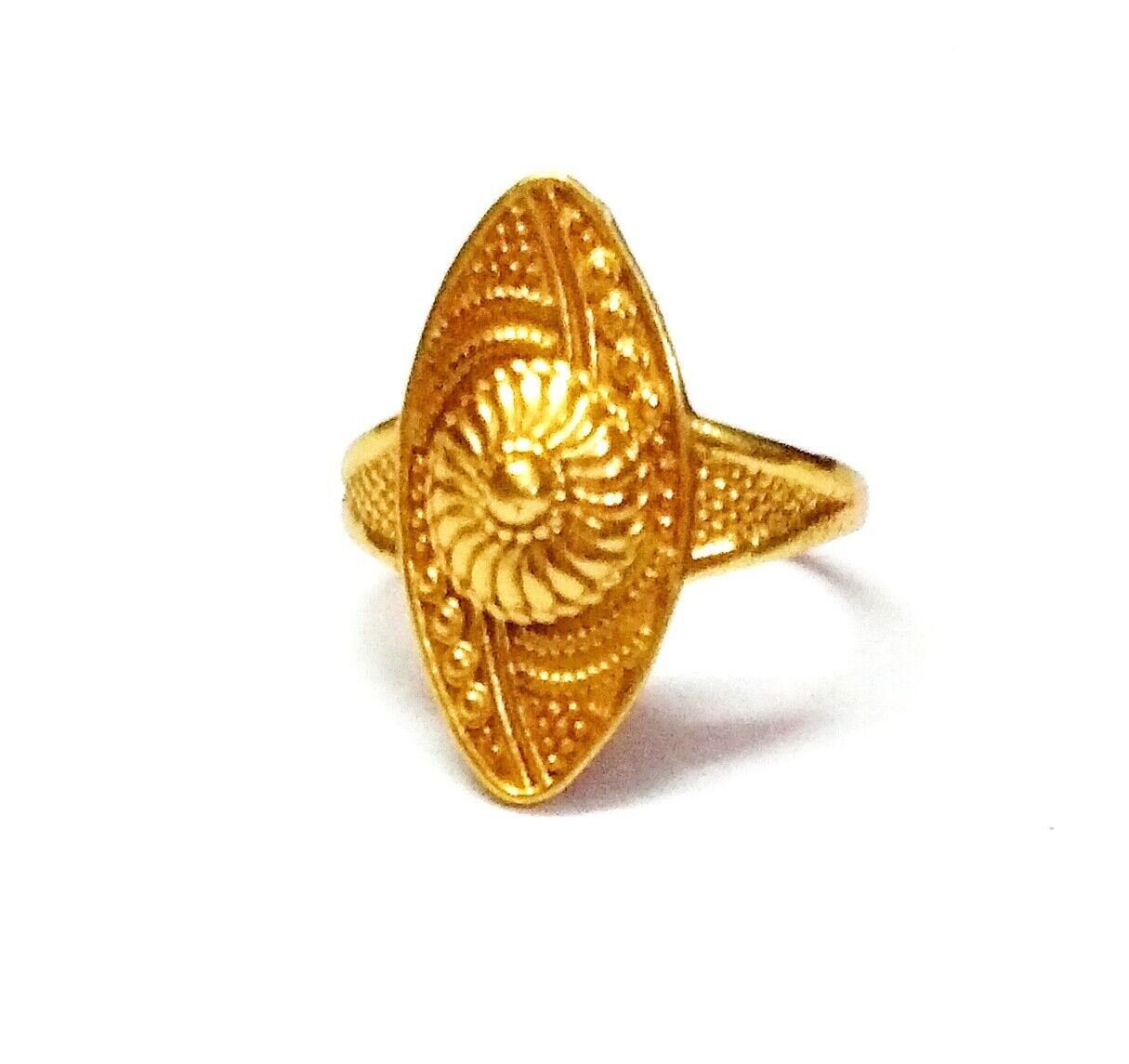 Indian Ethnic 18K Gold Plated Medium Wedding Finger Ring Women Fashion ...