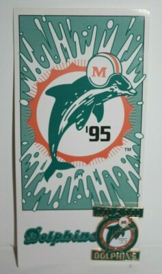 1995 Miami Dolphins Pin Lapel Pin Dolphins Logo Hat Pin '95 Stadium ...