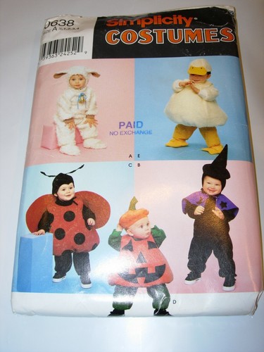 INFANT TODDLER UNCUT SIMPLICITY 0638 SEWING Pattern COSTUME DUCK SIZE 1 ...