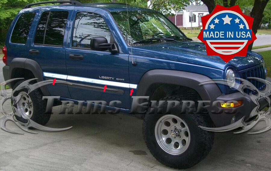 fit:2002-2007 Jeep Liberty Stainless Rocker Panel Trim Body Side ...