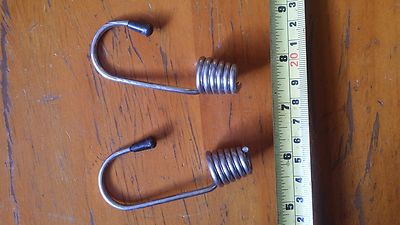 2x stainless steel rope head connectors spring hooks, 9mm ID | eBay ...