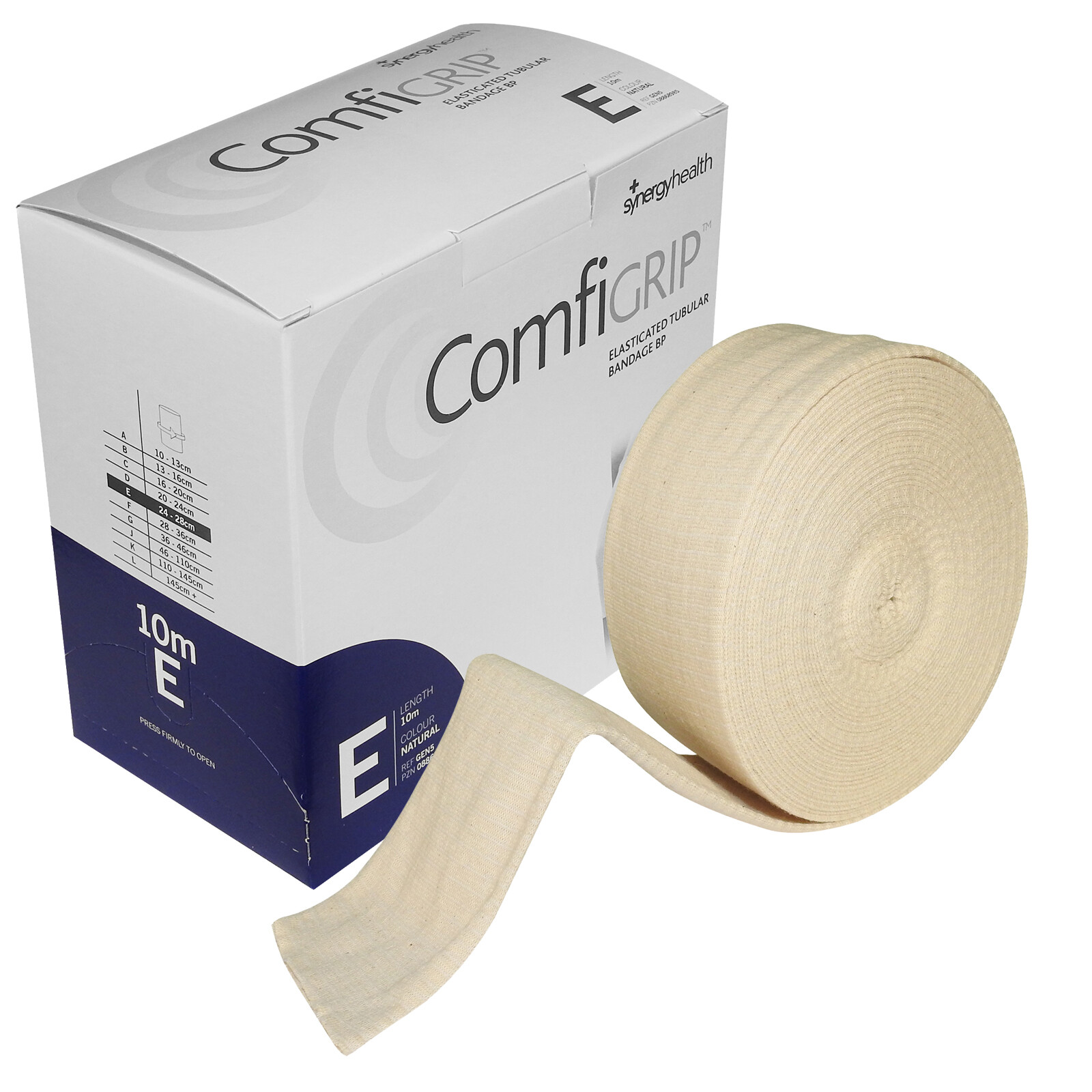 Comfigrip Size E 10m Roll Elasticated Tubular Compression Support ...