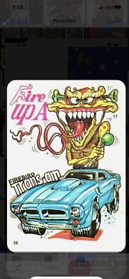 Rat Fink Big Daddy Ed Roth Style Wall Art Fire Up A Firebird “Trans Am ...