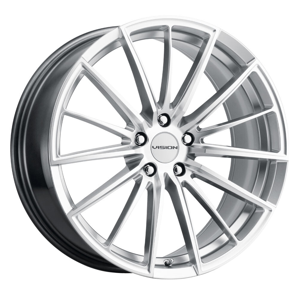 VISION 473 Axis 17X8 5X112 Offset 38 Hyper Silver Machined Face ...
