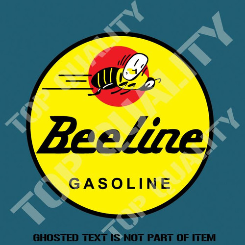 Vintage BEELINE GASOLINE Decal RETRO Sticker Petrol Americana Hot Rod ...