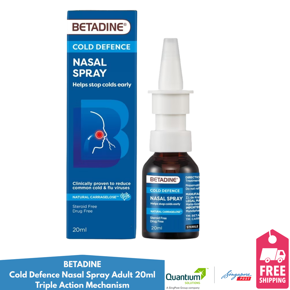 BETADINE Cold Defence Nasal Spray Adult 20ml Triple Action Mechanism | eBay