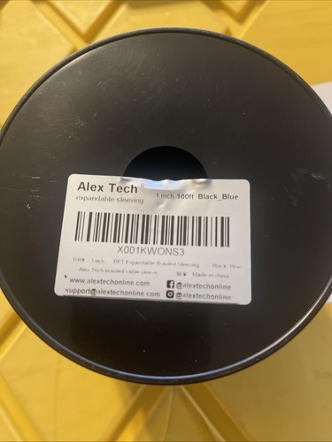 Alex Tech 1" x 100ft Expandable Braided Sleeving for Cable Management ...