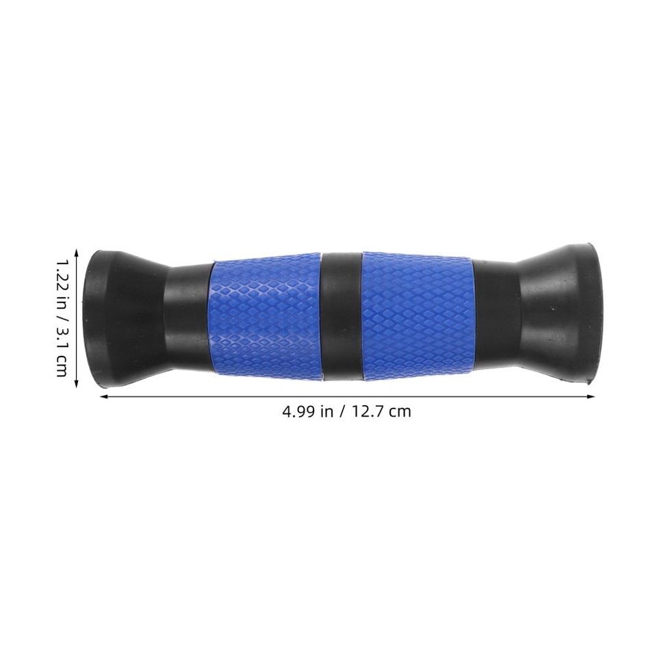 2pcs Thick Grips for Dumbbells: Barbells Blue Black PVC Exercise Handle ...