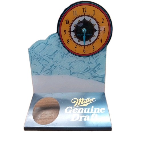 Miller Genuine Draft MGD Beer Bar Top Clock 1993 Not Working Missing ...