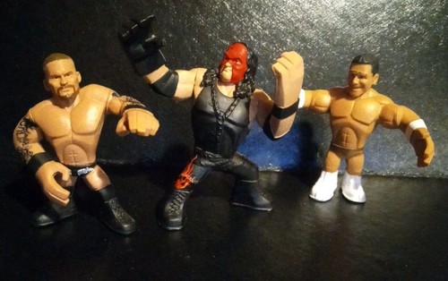 Lot of 3 WWE Rumblers Mini Action Figures Mattel WWF Wrestling ...