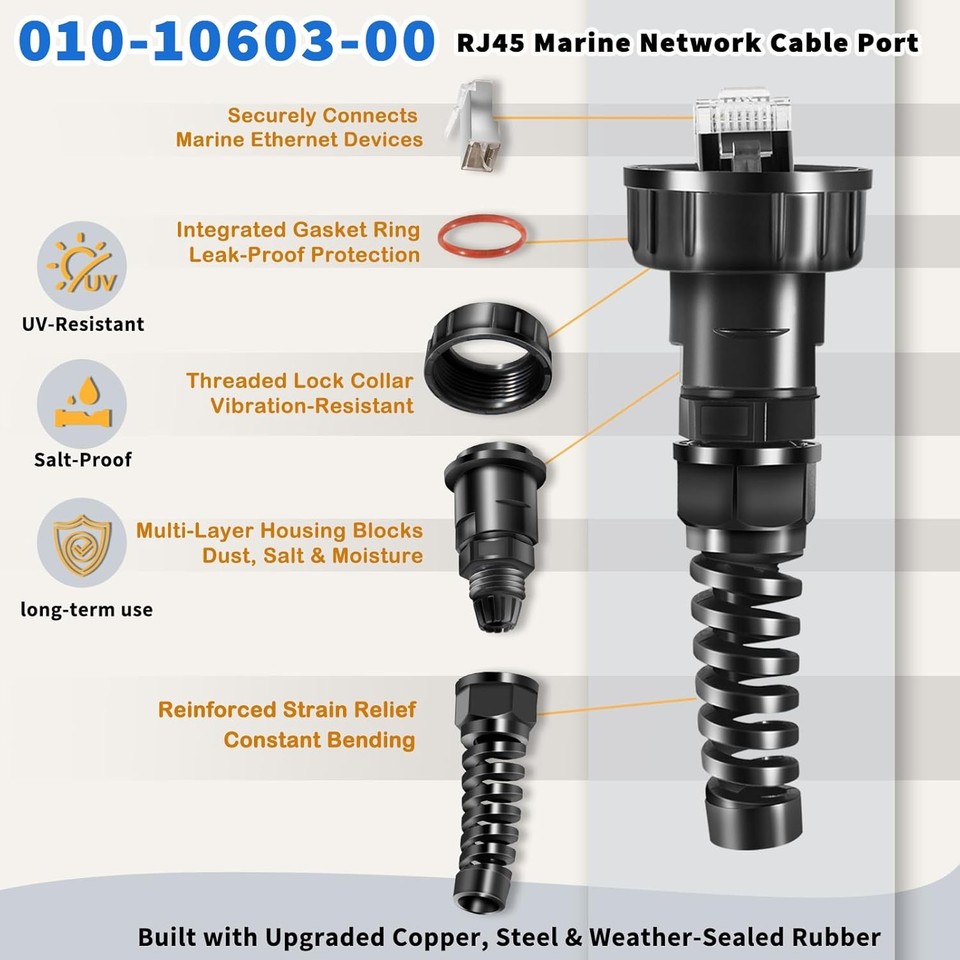 010-10603-00 Marine Network Cable Ends for Garmin Device RJ45 Plug 2 ...
