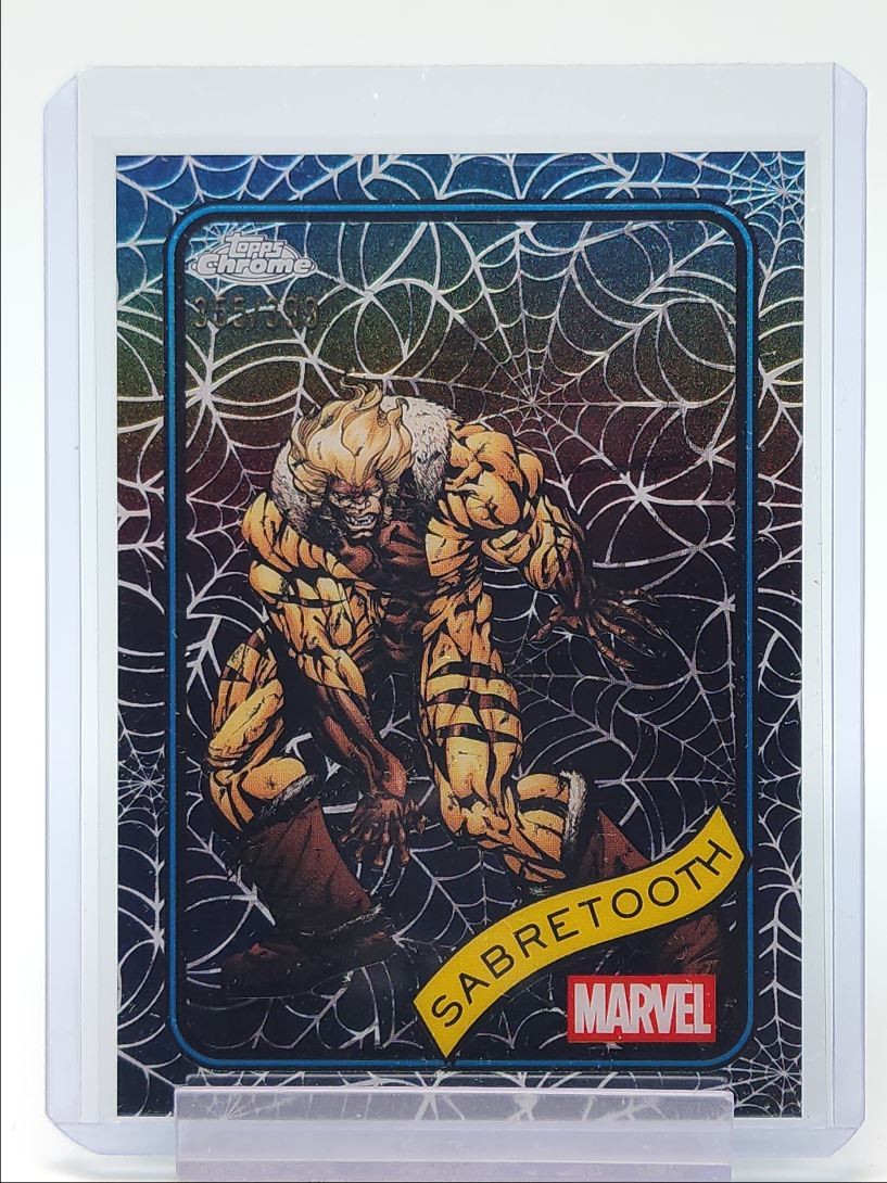 SABRETOOTH 2025 TOPPS CHROME MARVEL SPIDER WEB REFRACTOR /399 Q2277 | eBay