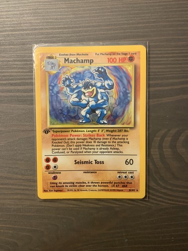 Pokemon Machamp 1st Edition Card 1995 First Edition | eBay