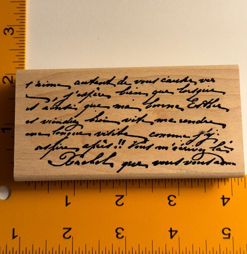 Hand Written Script Rubber Stamp by Tin Can Mail Man | eBay