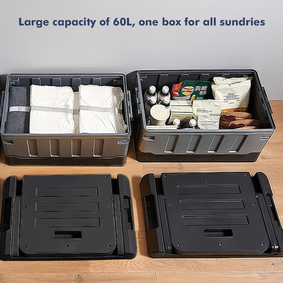 Car Cargo Storage Box Vehicle Trunk Organizer Tray Collapsible Foldable ...