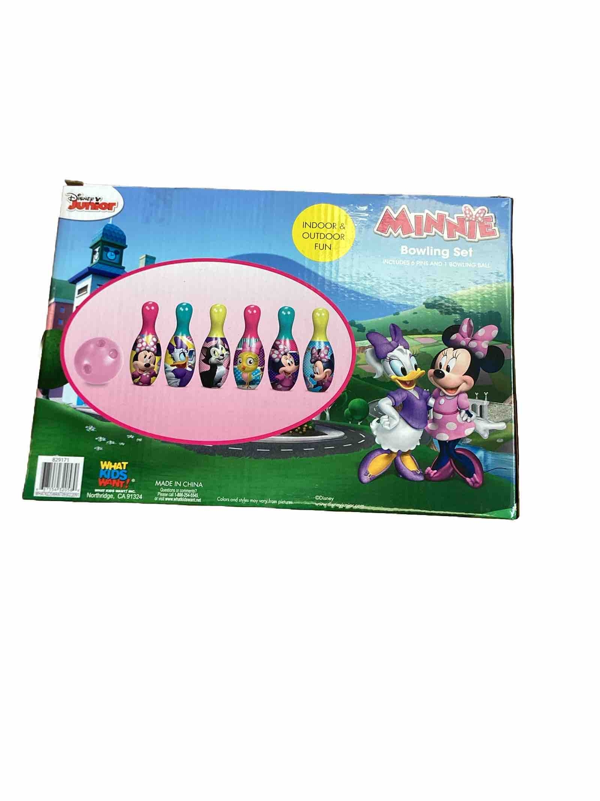 UPD Minnie Mouse Multi-color Bowling Play Set Kit With 6 Plastic Pins ...