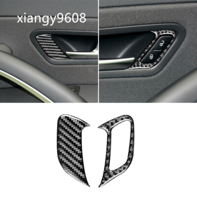 LHD Carbon Fiber Car Door Lock Button Cover For Volkswagen VW Scirocco ...