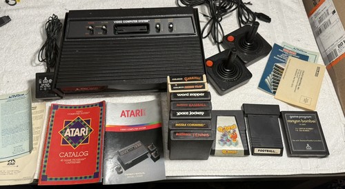 Atari 2600 Darth Vader Console Lot 10 Games 2 Joysticks Tested ...