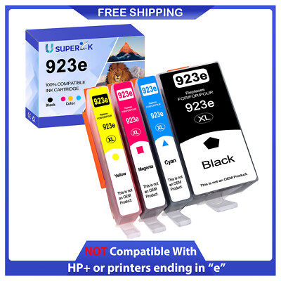4PK 923 CYBM Color INK Compatible With HP OfficeJet Pro 8133~Not for “e ...