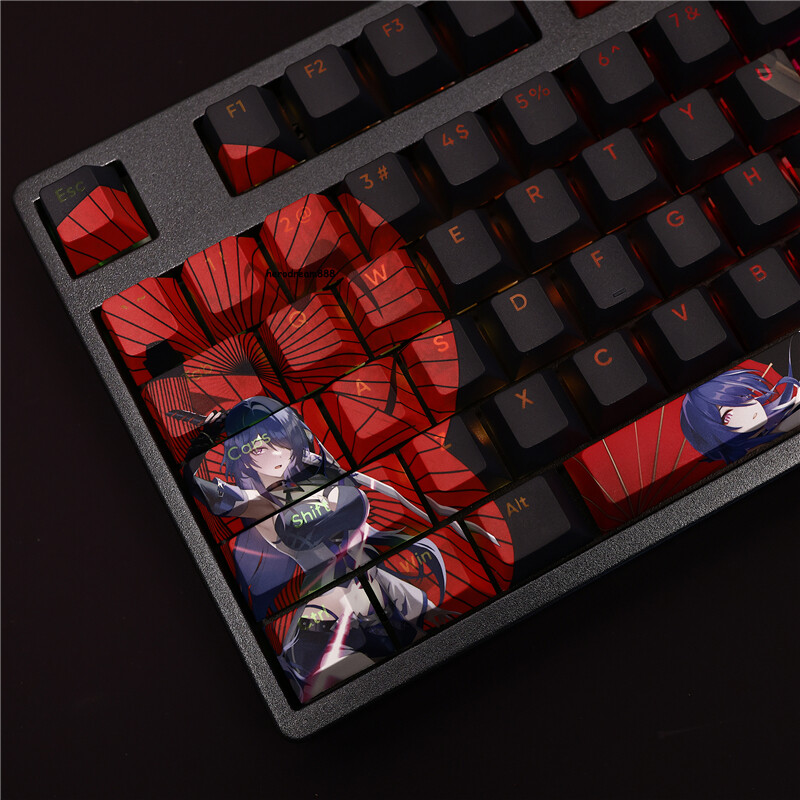 Honkai Star Rail Acheron Keycaps Dye-sub PBT 108 Keys New for Cherry MX ...