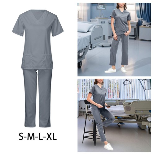 Women Scrubs Set Stretch Comfortable Nursing Work suits Scrubs Top ...