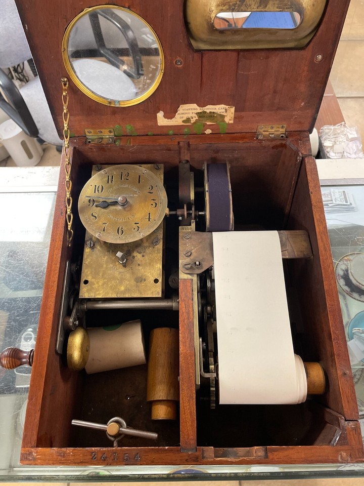 Antique Gledhill Brook Time Recorder Clocking In/ Out Machine - W/O ...