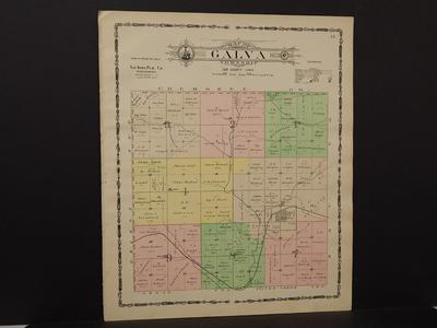 Iowa Ida County Map Galva Township 1906 J6#78 | eBay