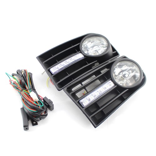Fit For VW Golf Mk5 Rabbit 03-09 LED Fog Lights DRL & Front Grille ...
