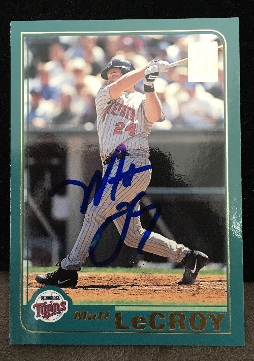 MATT LECROY 2001 TOPPS Autograph Signed AUTO Baseball Card 667 TWINS | eBay