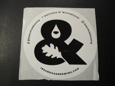 IKE & OAK BREWING and Illinois hopper dropper STICKER decal craft beer ...