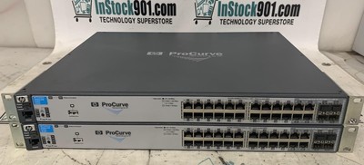Lot of 2 HP 2910al-24G POE+ J9146A 24-Ports External Switch Managed ...