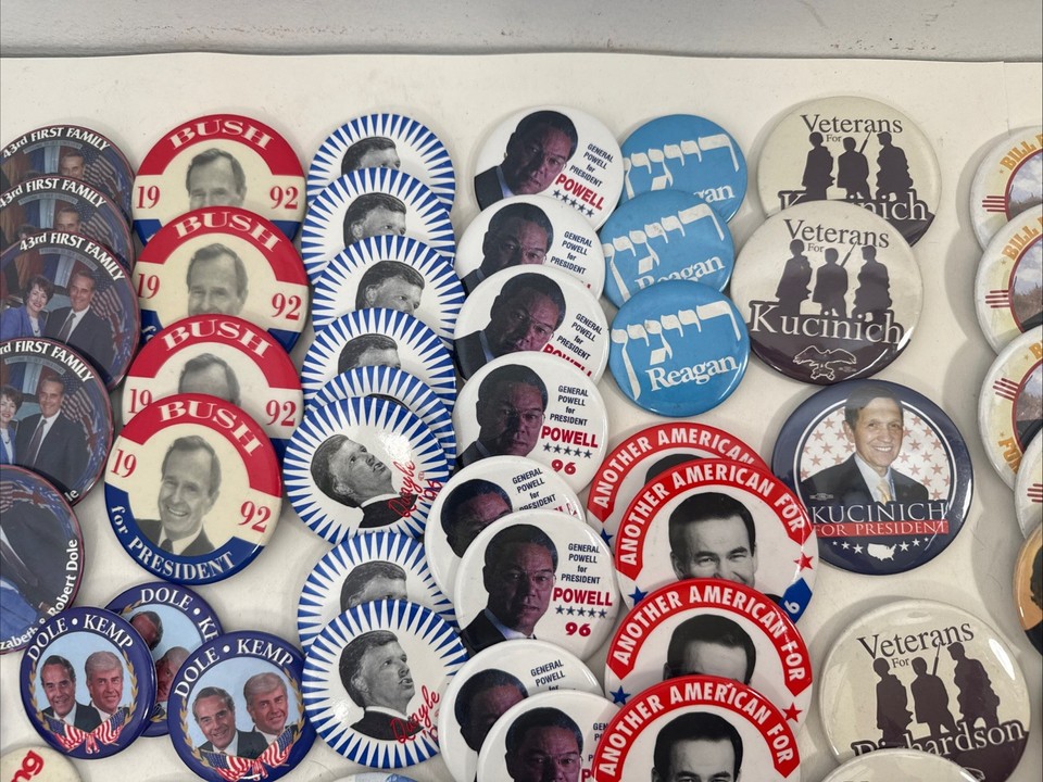 Presidential Campaign Political Button Lot Of 134 Buttons | eBay