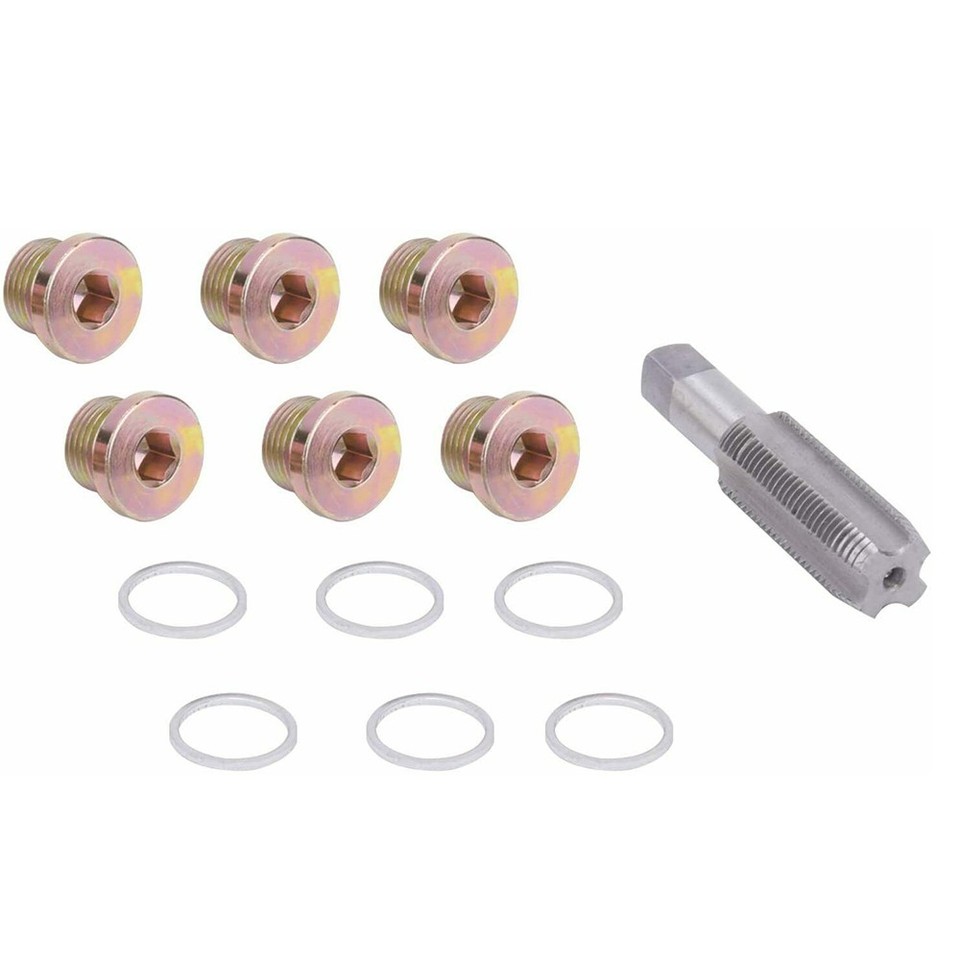 7Pcs Steel Automotive Oil Drain Thread Repair Kit with M22x1.5mm Plug ...