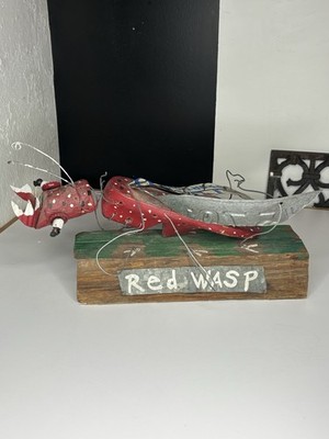 Butch Anthony, Folk Art Red Wasp Sculpture, Seale Alabama Self Taught ...