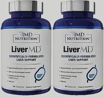 2 Packs 1MD Nutrition Liver MD - Liver Support Supplement New | Exp. 11 ...