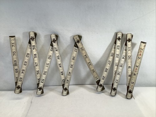 vintage Wooden folding ruler amloc Made in the USA 72 Inch | eBay