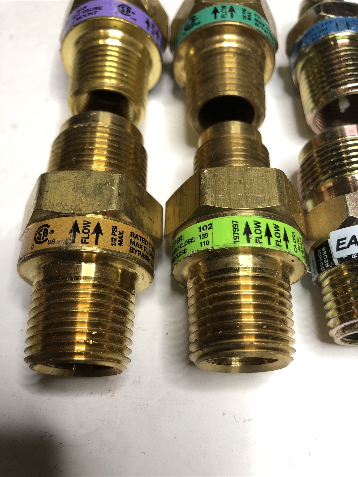 Lot of 6 Excess Flow Valve EFVB Gas Check Valve | eBay